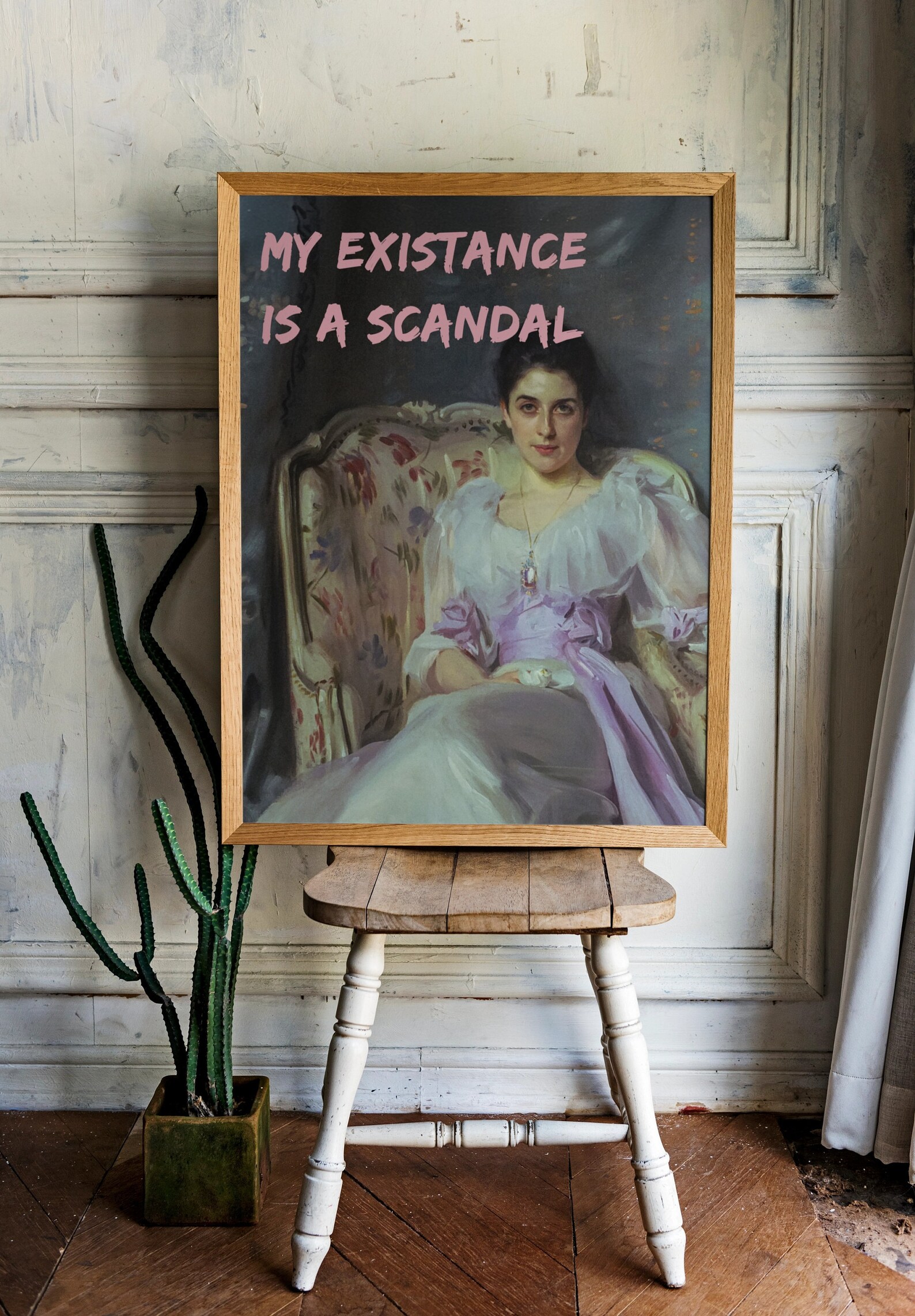 My Existence is a Scandal Altered Art Print, Bold Wall Art, Feminist ...