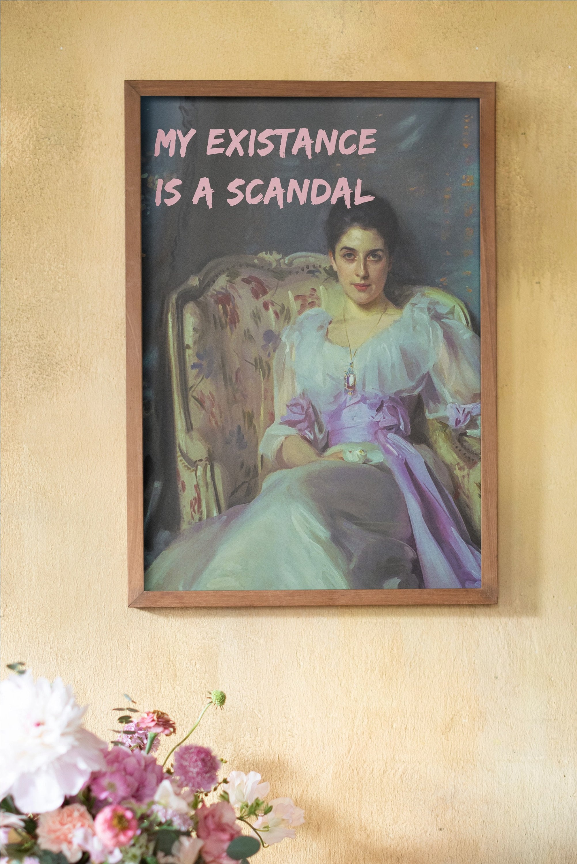 My Existence is a Scandal Altered Art Print, Bold Wall Art, Feminist ...
