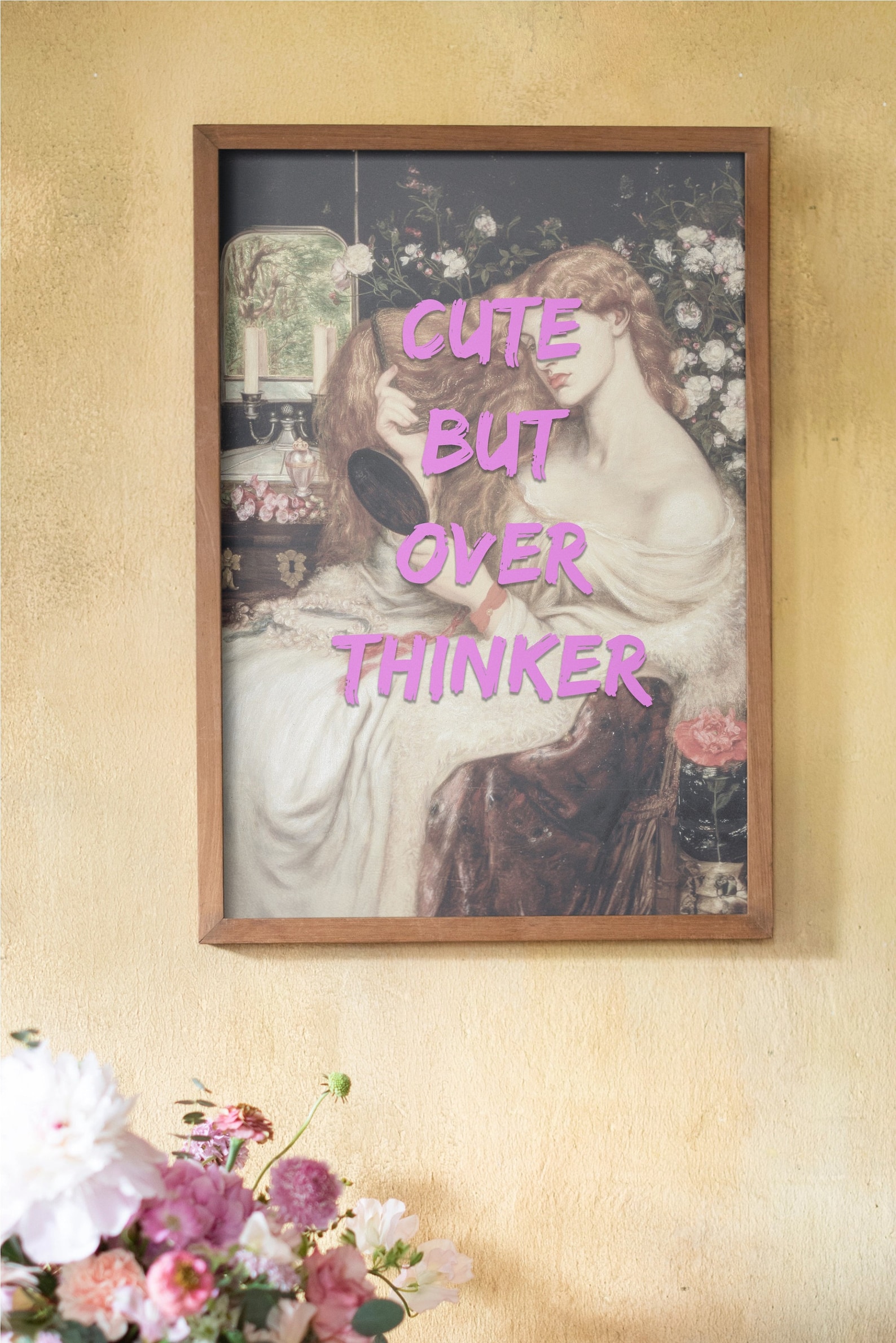 CUTE BUT OVERTHINKER - Altered Art Print, Bold Wall Art, Maximalist ...