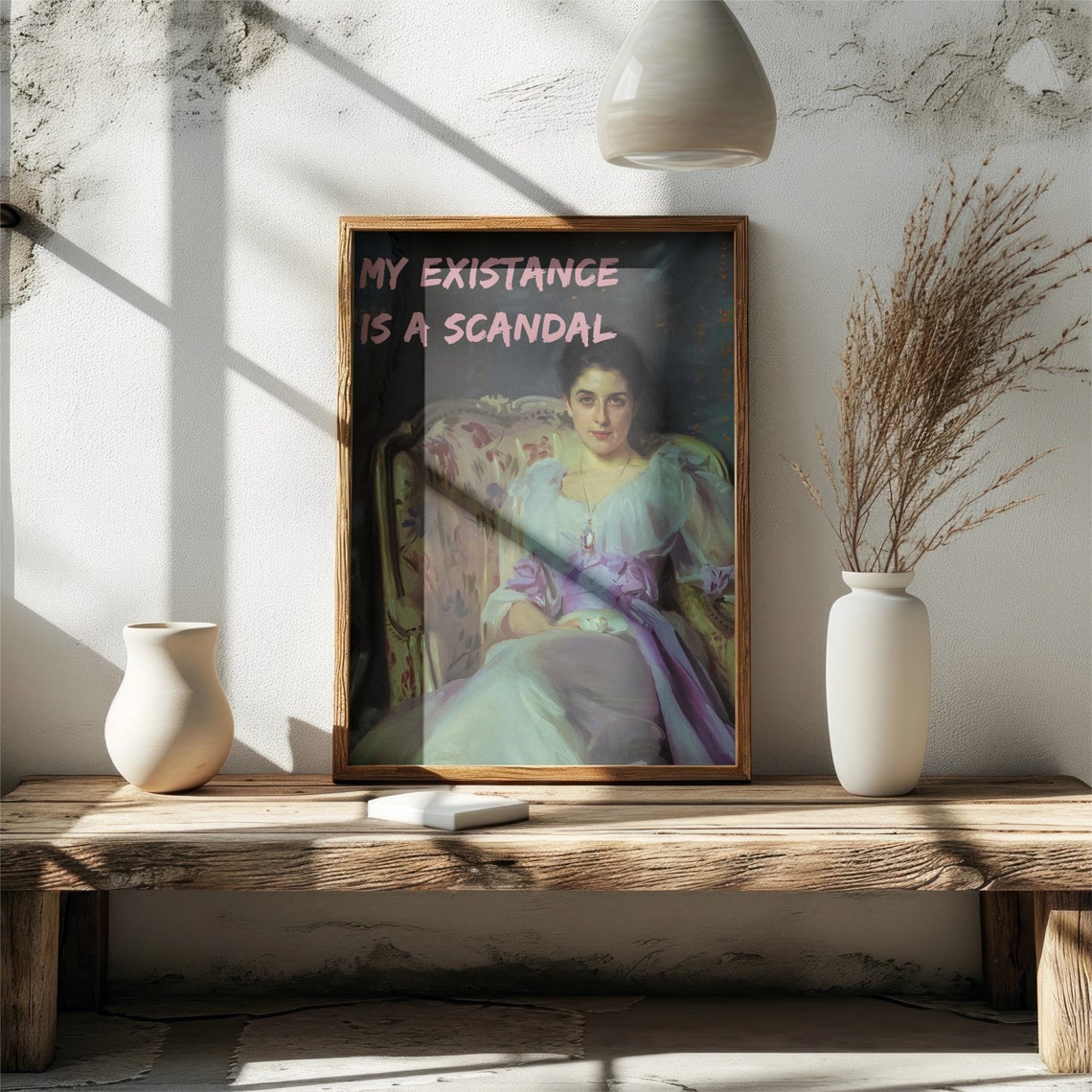 My Existence is a Scandal Altered Art Print, Bold Wall Art, Feminist ...
