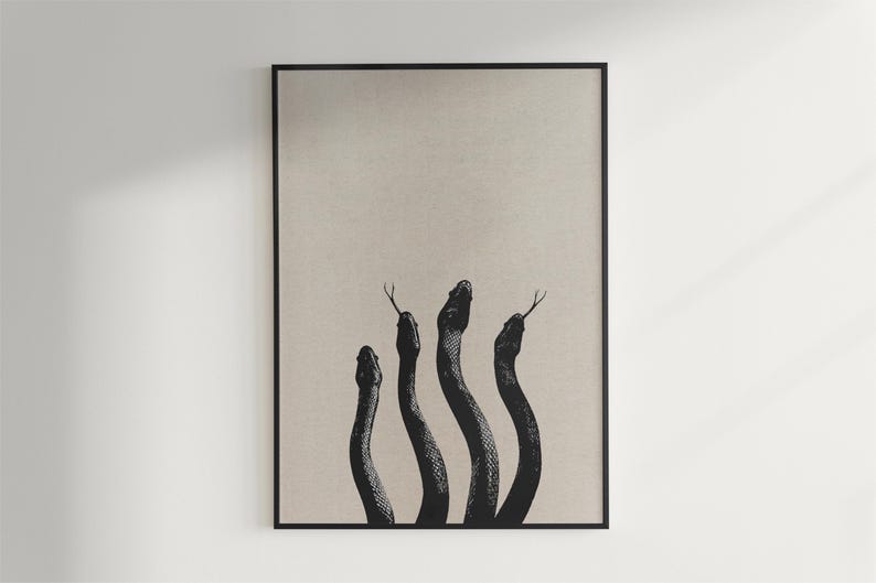 Gothic Snake Poster: Dark Halloween Wall Art (digital Download) - Etsy