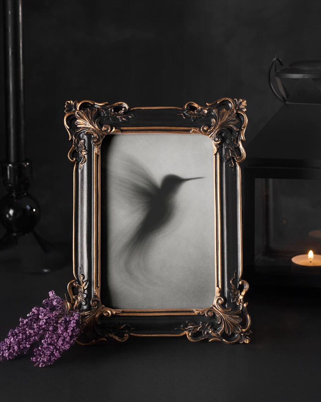 Gothic Hummingbird Print: Dark Ethereal Bird Wall Art (digital Download ...