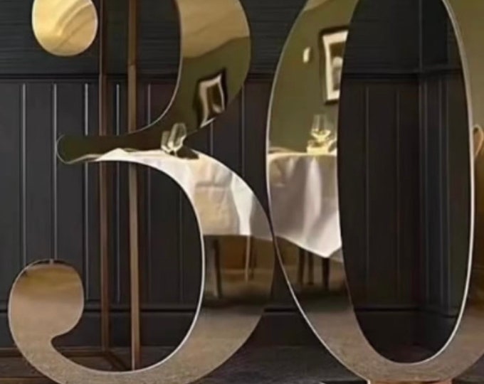 Gold Mirrored Numbers Giant Marquee Numbers FOR HIRE 4ft 0-9 - Etsy UK