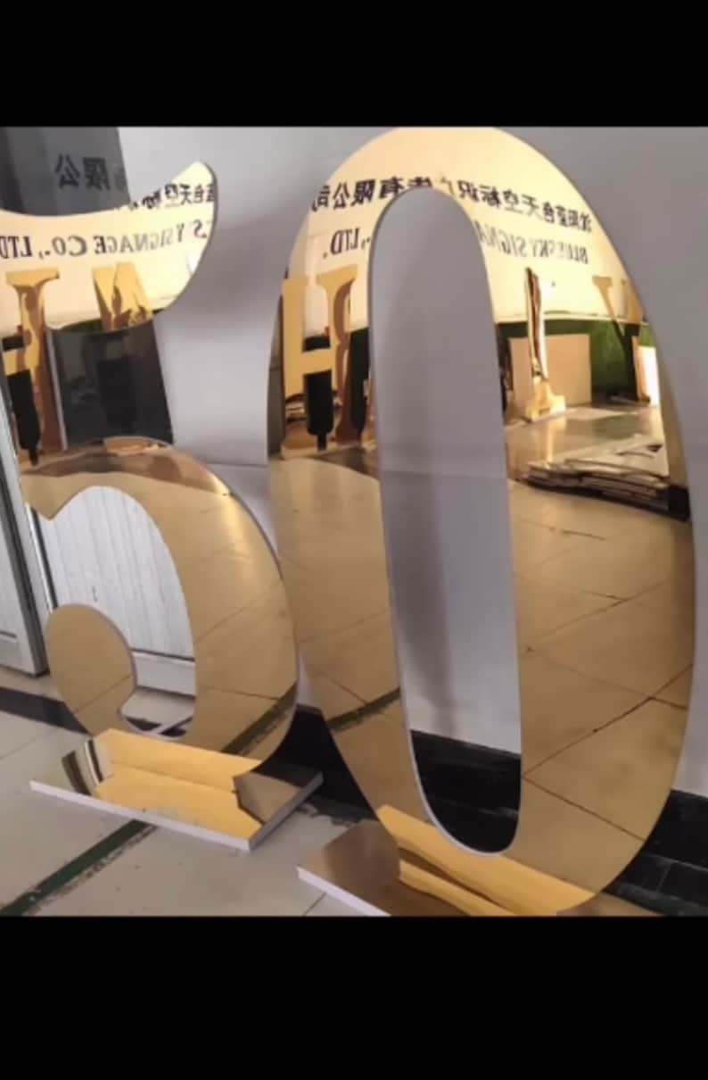 Gold Mirrored Numbers Giant Marquee Numbers FOR HIRE 4ft 0-9 - Etsy UK