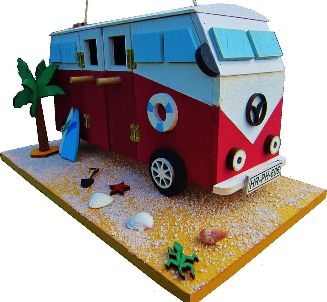 Hüwüknü Birdhouse, Nesting Box, Birdhouse, Camper Hippie Bus - Etsy