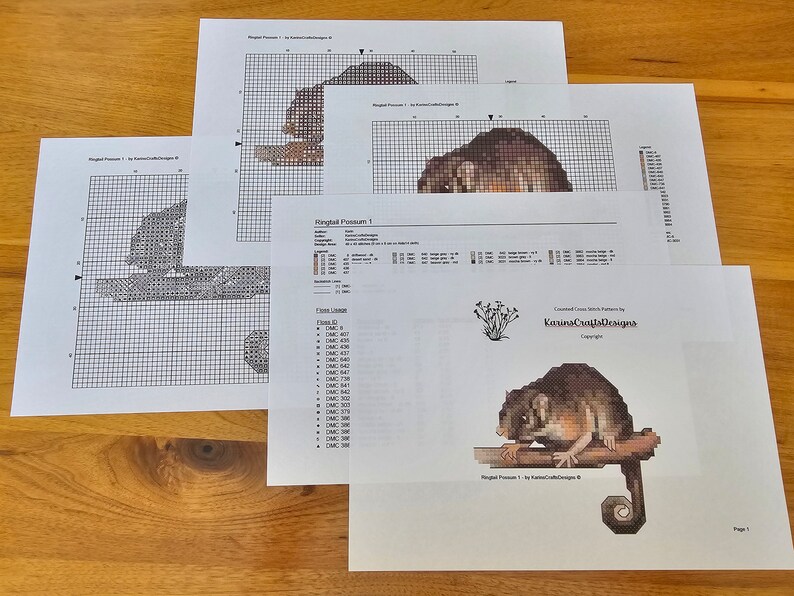 Ringtail Possum 1 Cross Stitch Pattern - Etsy