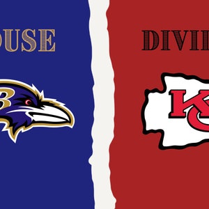 Custom House Divided Flag, Custom Flag, House Divided Flag, NFL Flag ...