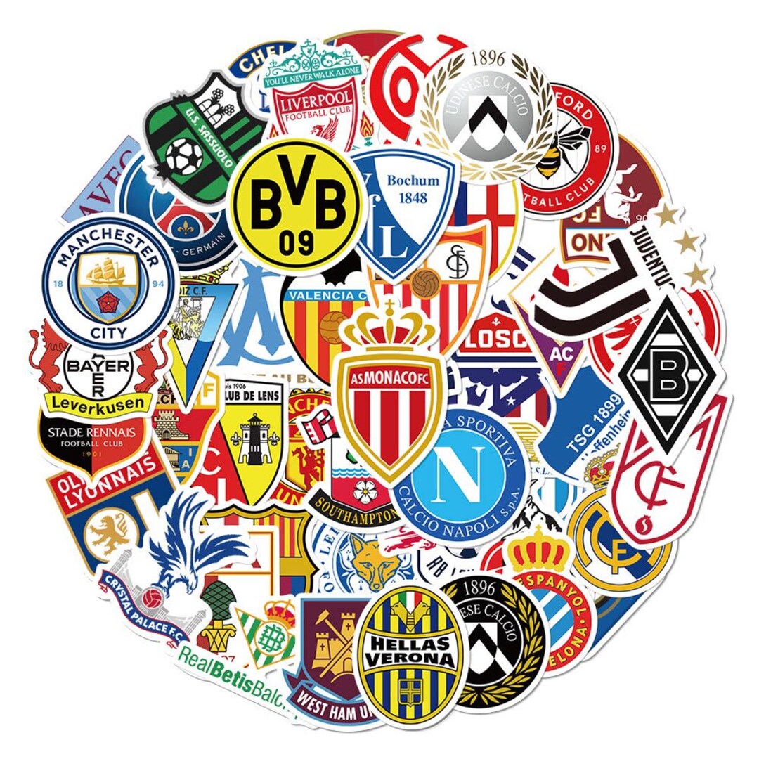 Football Teams Logo Stickers Football Team Club National Team Logo ...