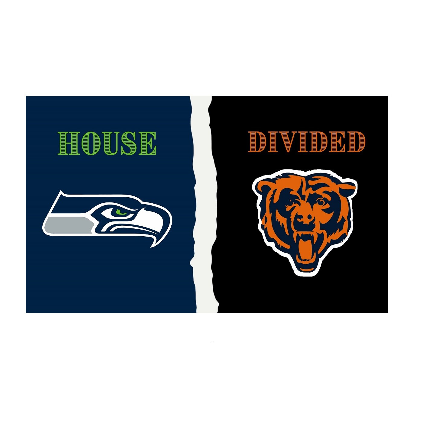 Custom House Divided Flag, Custom Flag, House Divided Flag, NFL Flag ...