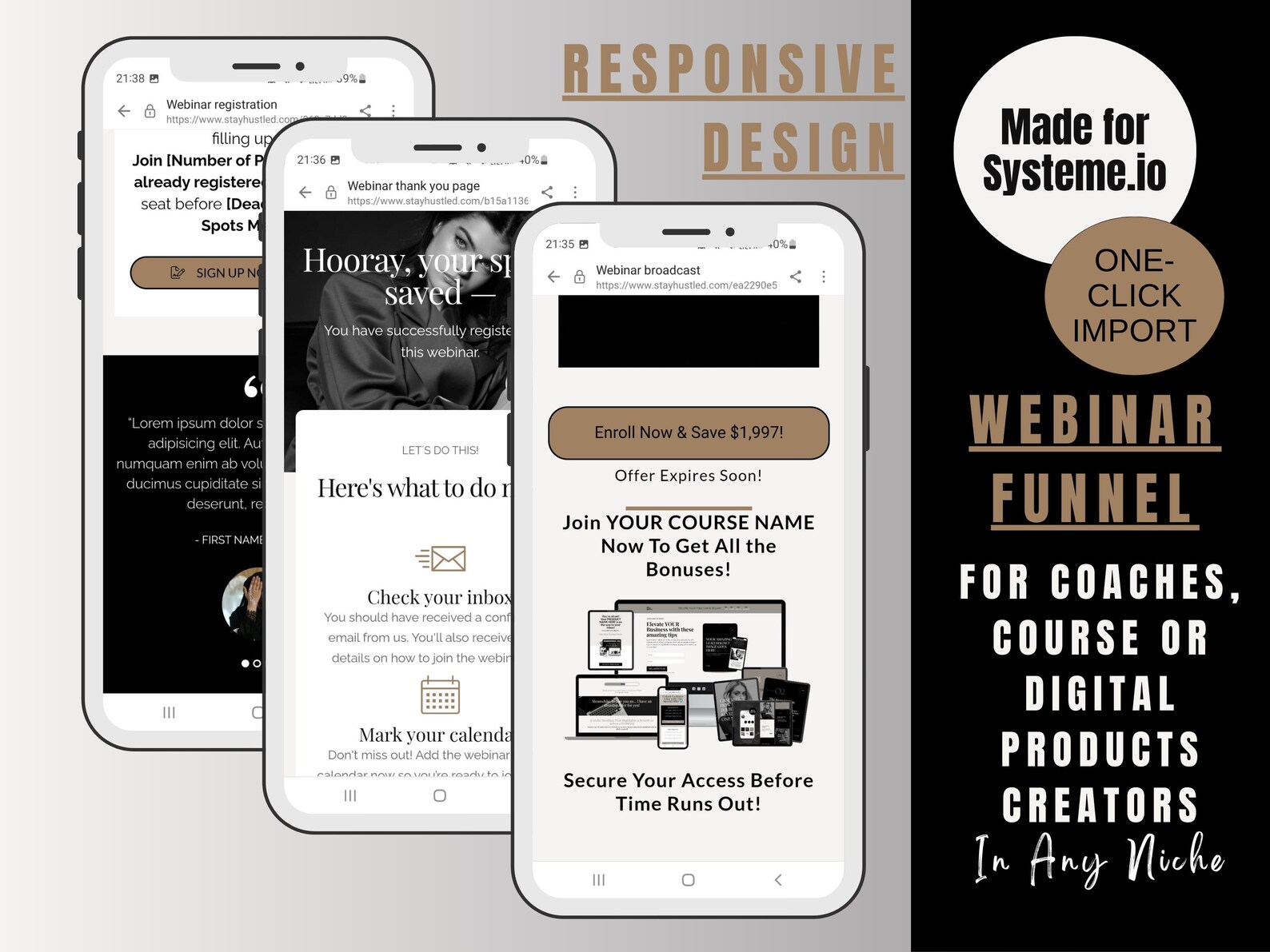 Systeme Io Webinar Funnel | Webinar Registration Funnel | Webinar Opt-in | Systeme Funnel ...