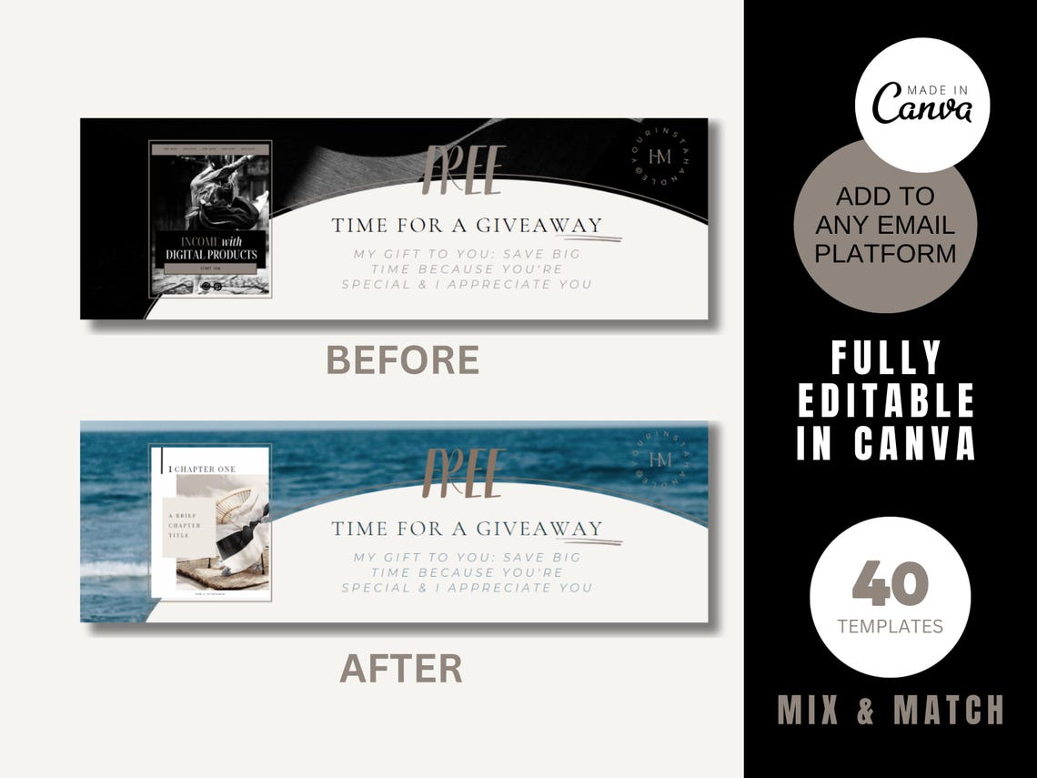 Email Newsletter & Header Templates: 40 Canva Designs for Email ...