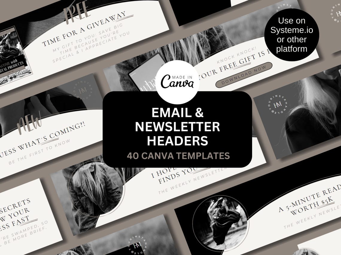 Email Newsletter & Header Templates: 40 Canva Designs for Email ...