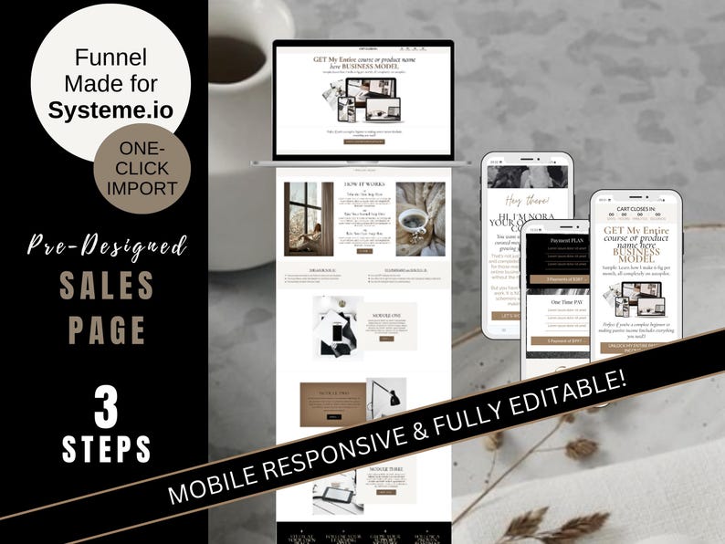Coaching | Course Sales Page Template | Done for You Systeme.io One ...