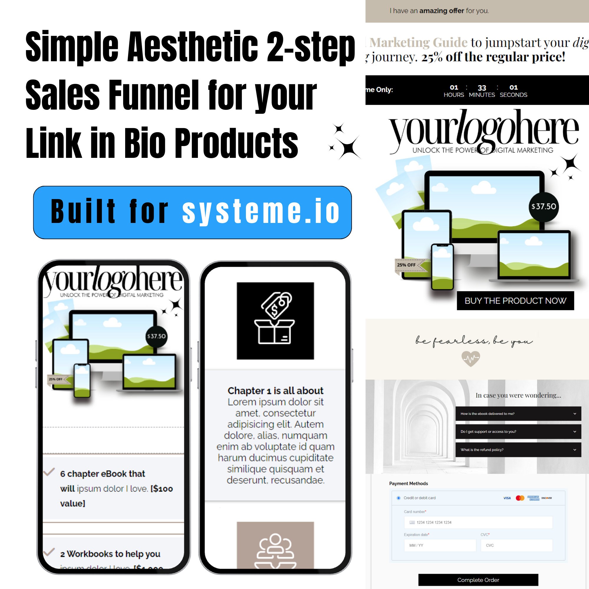 Systeme.io Link in Bio Sales Funnel Templates Done for You Systeme.io ...