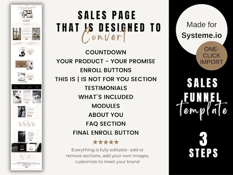 Coaching | Course Sales Page Template | Done for You Systeme.io One ...