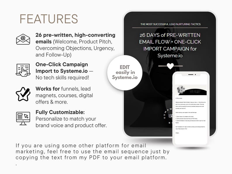 Pre-written Email Sequence: Email Marketing Templates (26 Emails) and ...