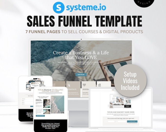 Systeme.io Funnel Template, Digital Product Sales Page, Landing Page ...