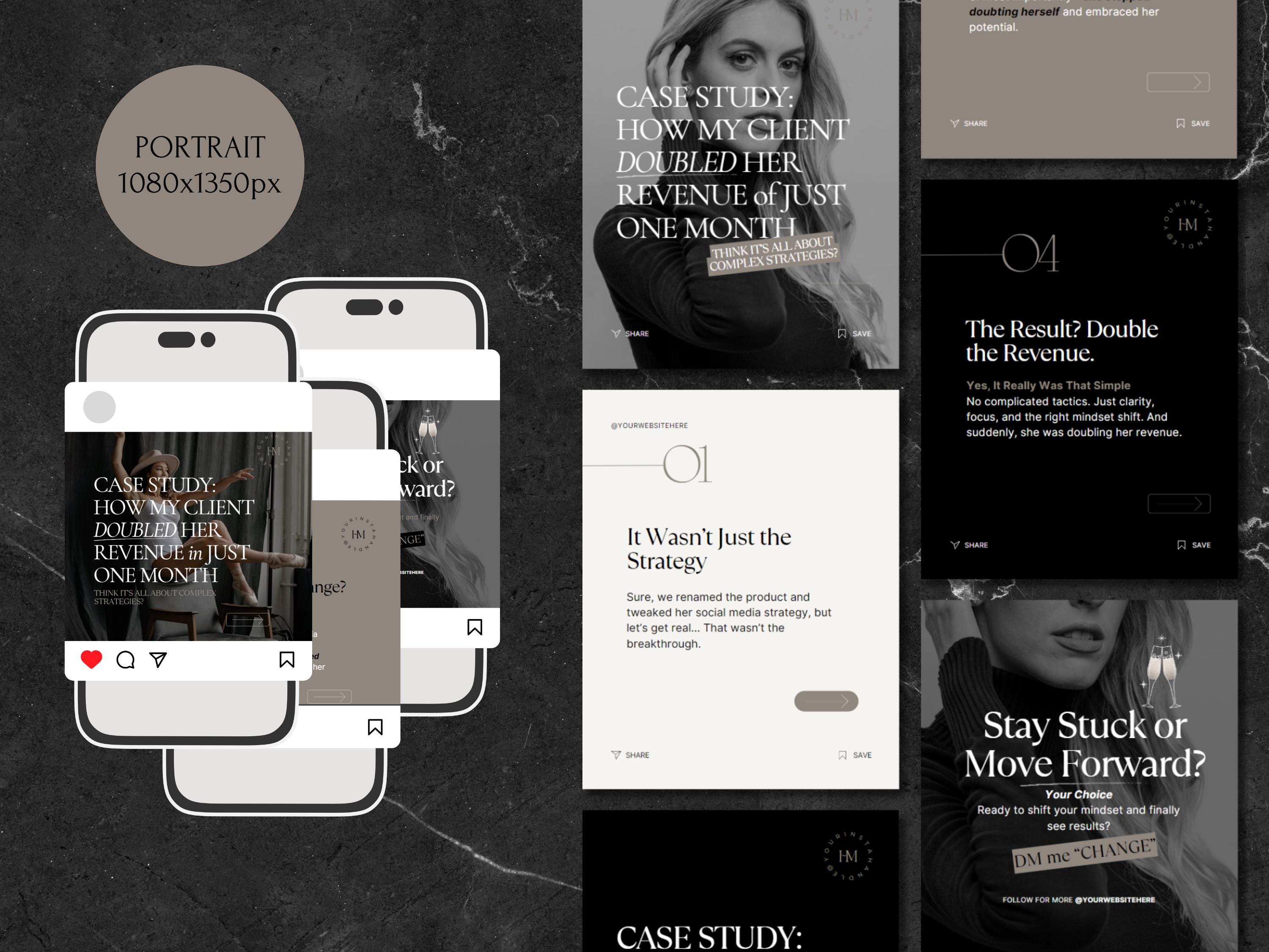 Mix & Match Instagram Carousel Post Templates: Feminine, Made in Canva ...