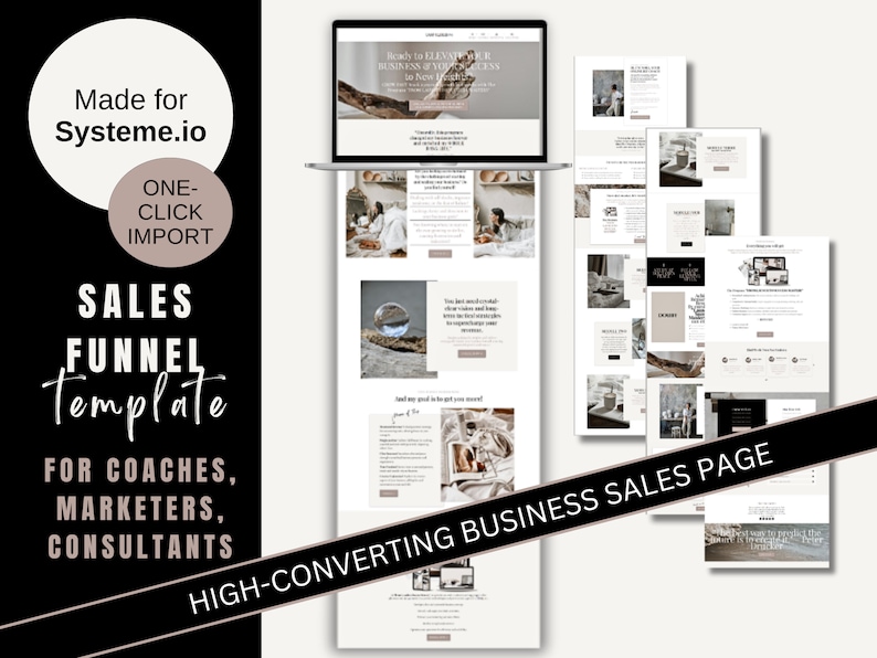 Coaching | Course Sales Page Template | Done for You Systeme.io One ...