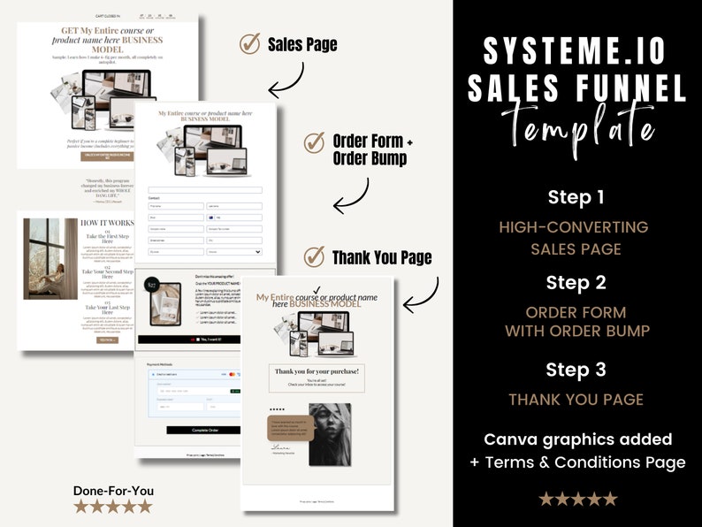 Coaching | Course Sales Page Template | Done for You Systeme.io One ...