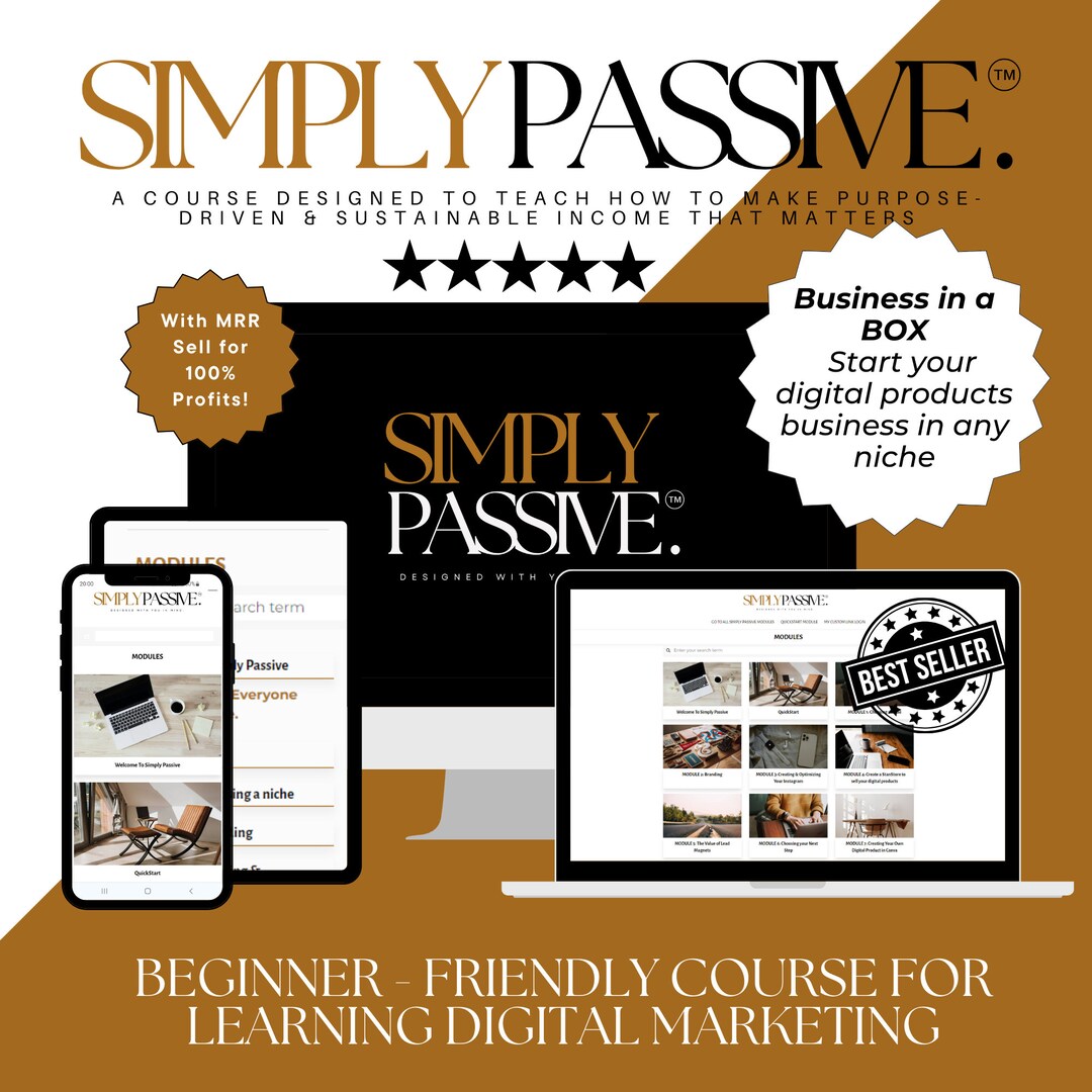 Simply Passive Digital Marketing Course for Beginners Faceless ...