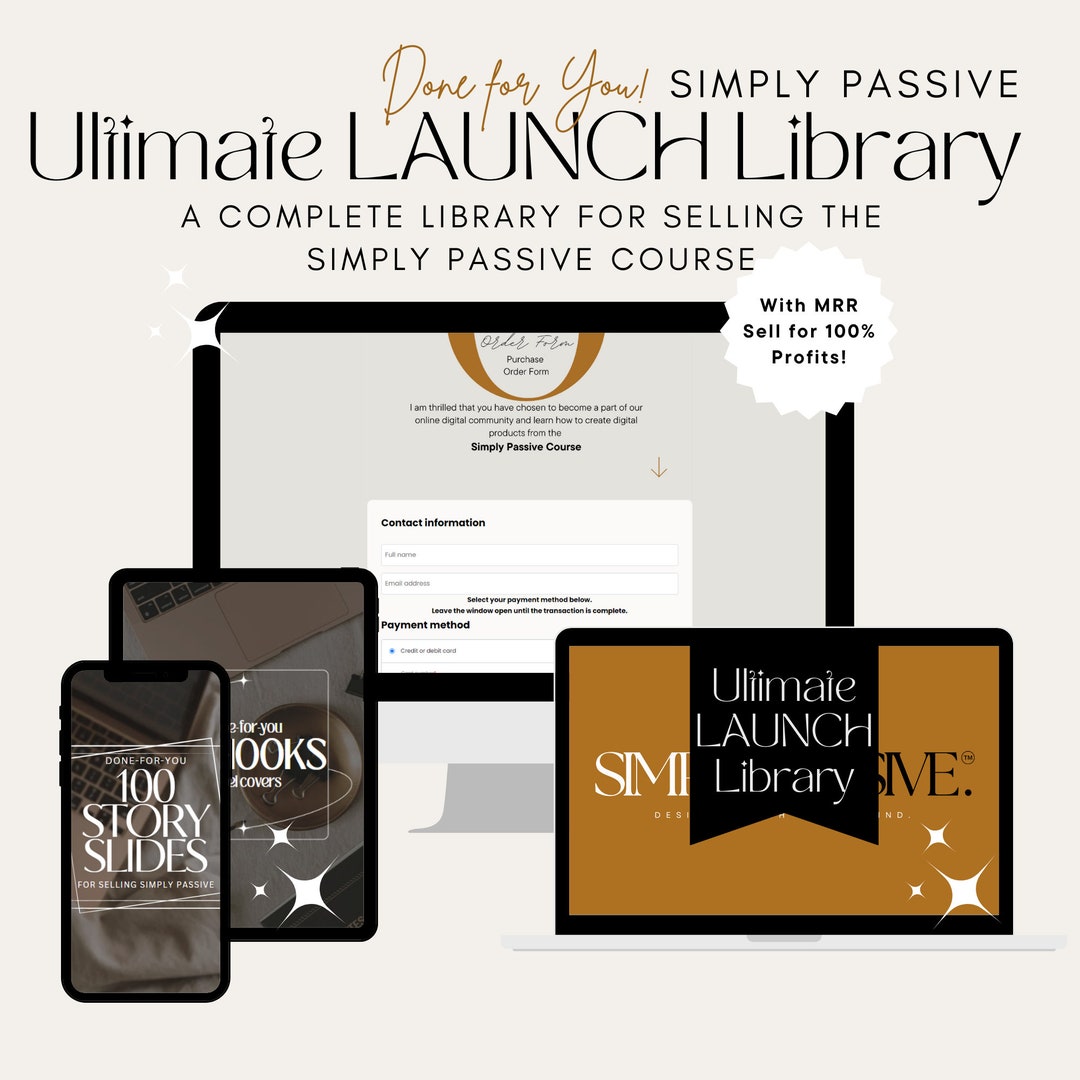 Simply Passive Profit Ultimate Launch Library Bundle Faceless Library ...