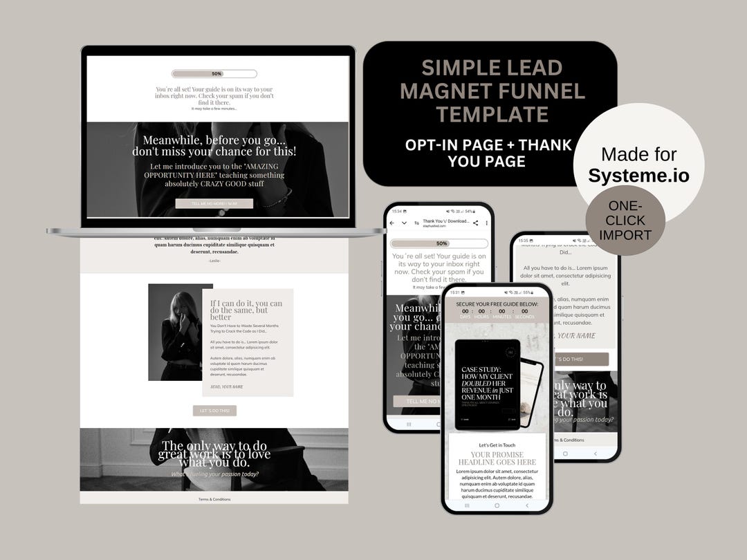Systeme.io Lead Magnet Funnel Template | Email Opt-in Funnel | Systeme ...