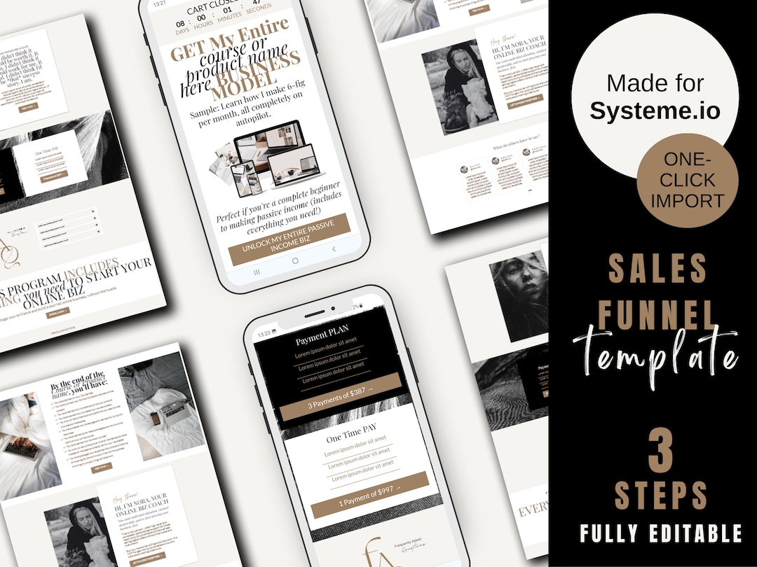 Coaching | Course Sales Page Template | Done for You Systeme.io One ...