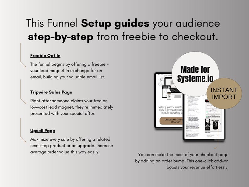 Systeme.io Tripwire Funnel Bundle: Homepage & Sales Funnel Template ...