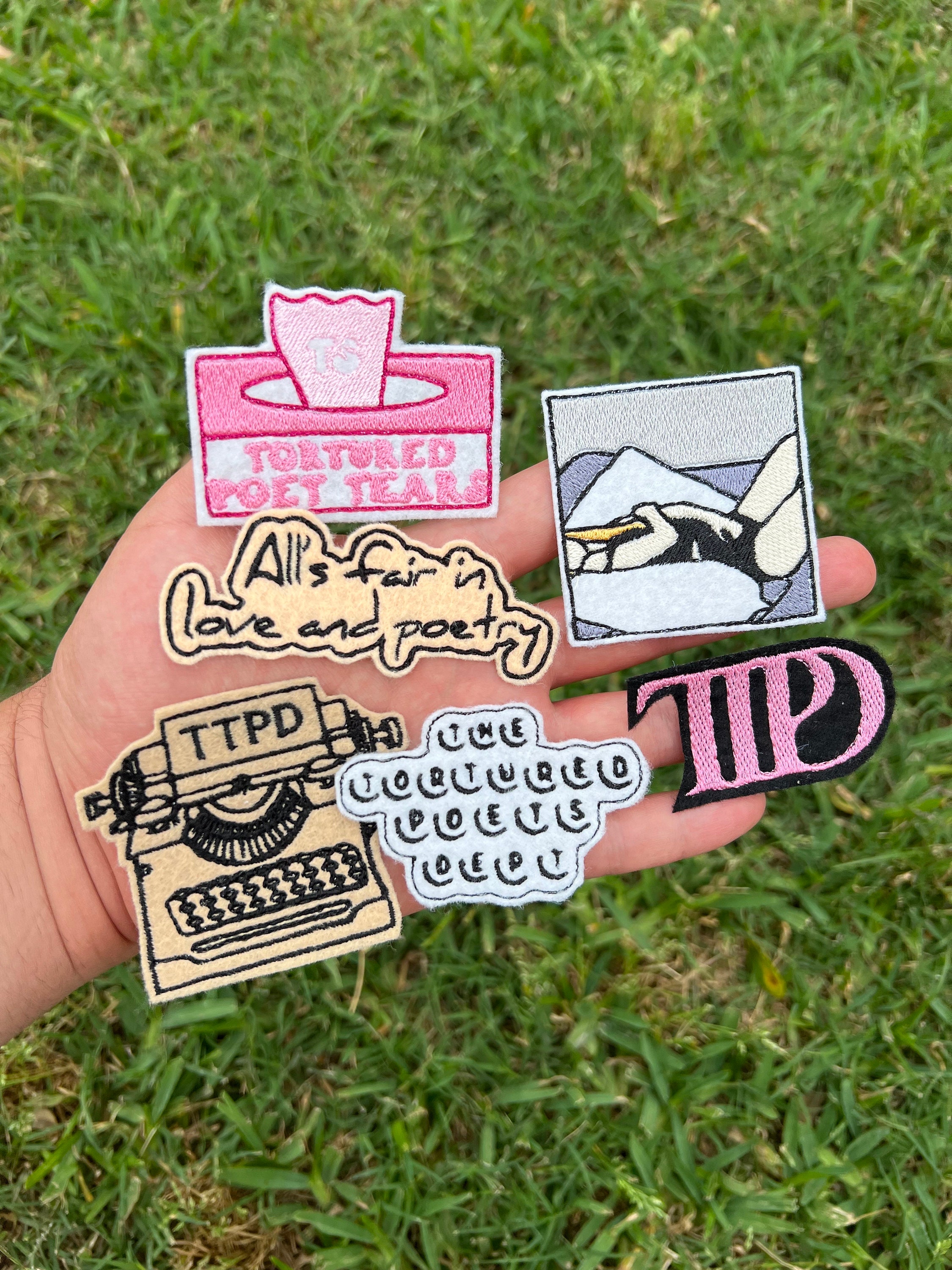 6 Taylors Swift TTPD Embroidered Patches 6 Taylor Swift TTPD ...