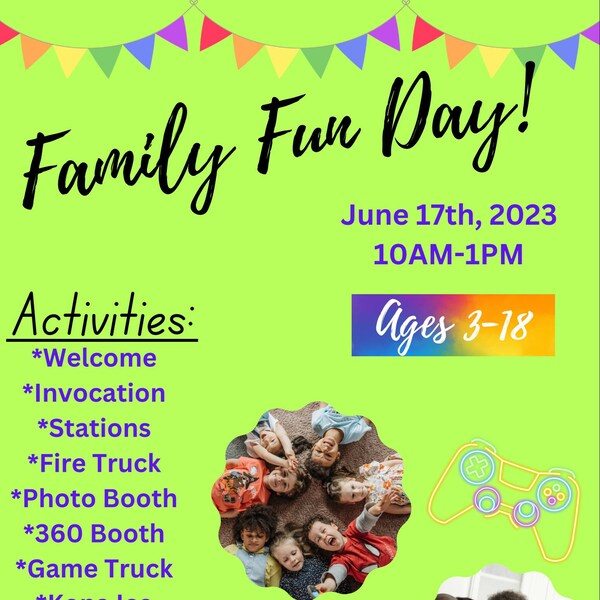 Family Event Flyer - Etsy