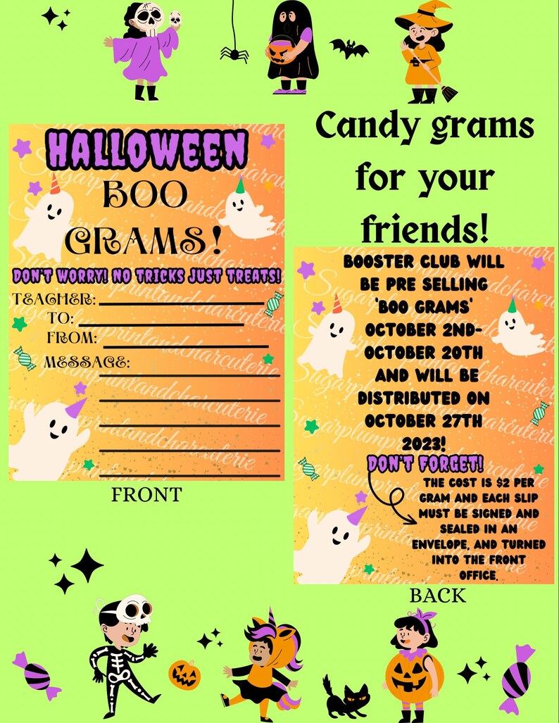 Halloween Candy Grams - Etsy