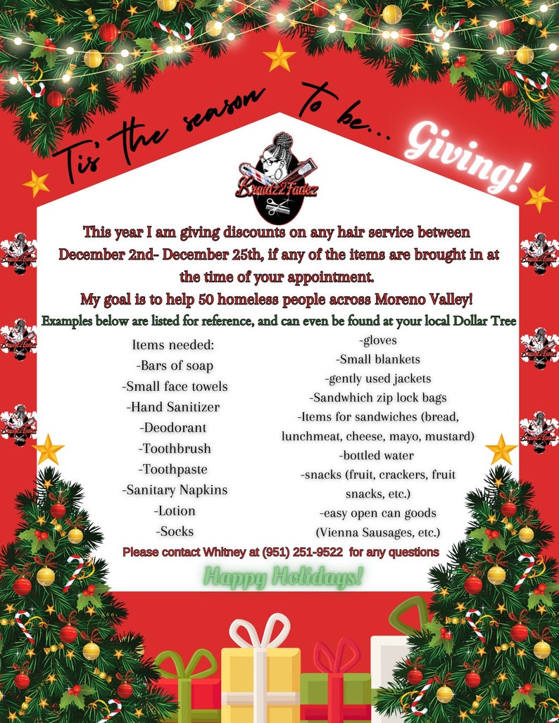 Christmas Donation Flyer - Etsy