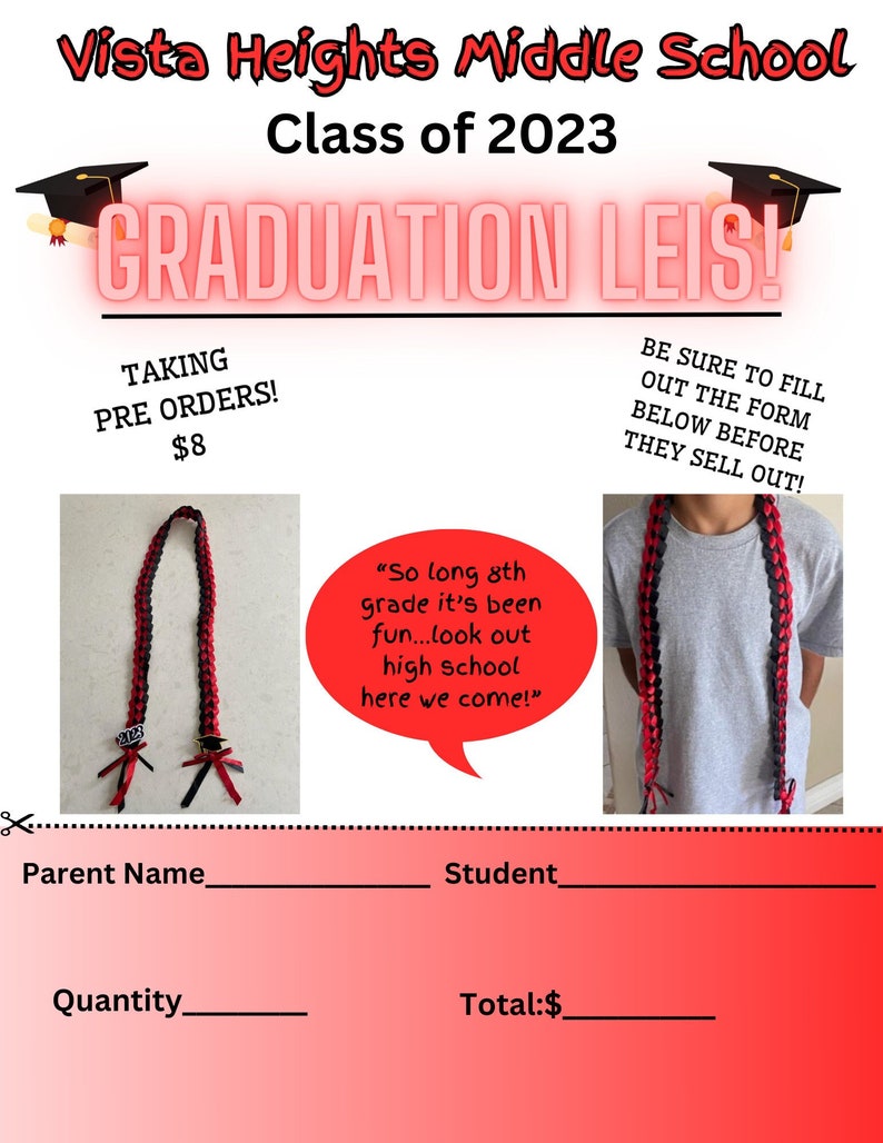 Graduation Lei Flyer - Etsy