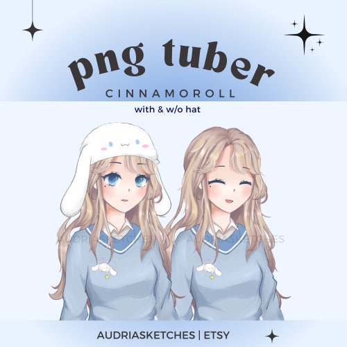 Gamer Anime Girl Pngtuber Avatar For Twitch Discord Etsy
