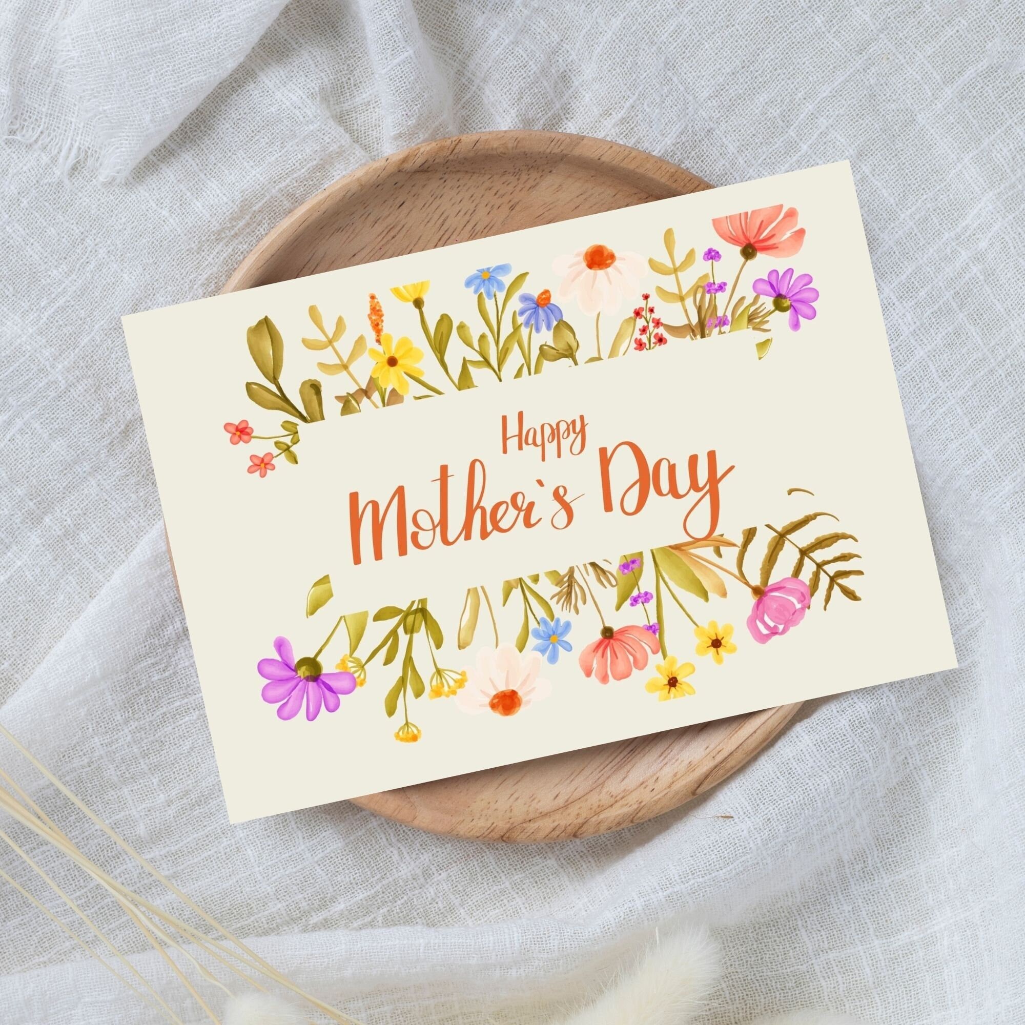 Printable Gift Card for Mother's Day, Instant Download, Mother's Day ...