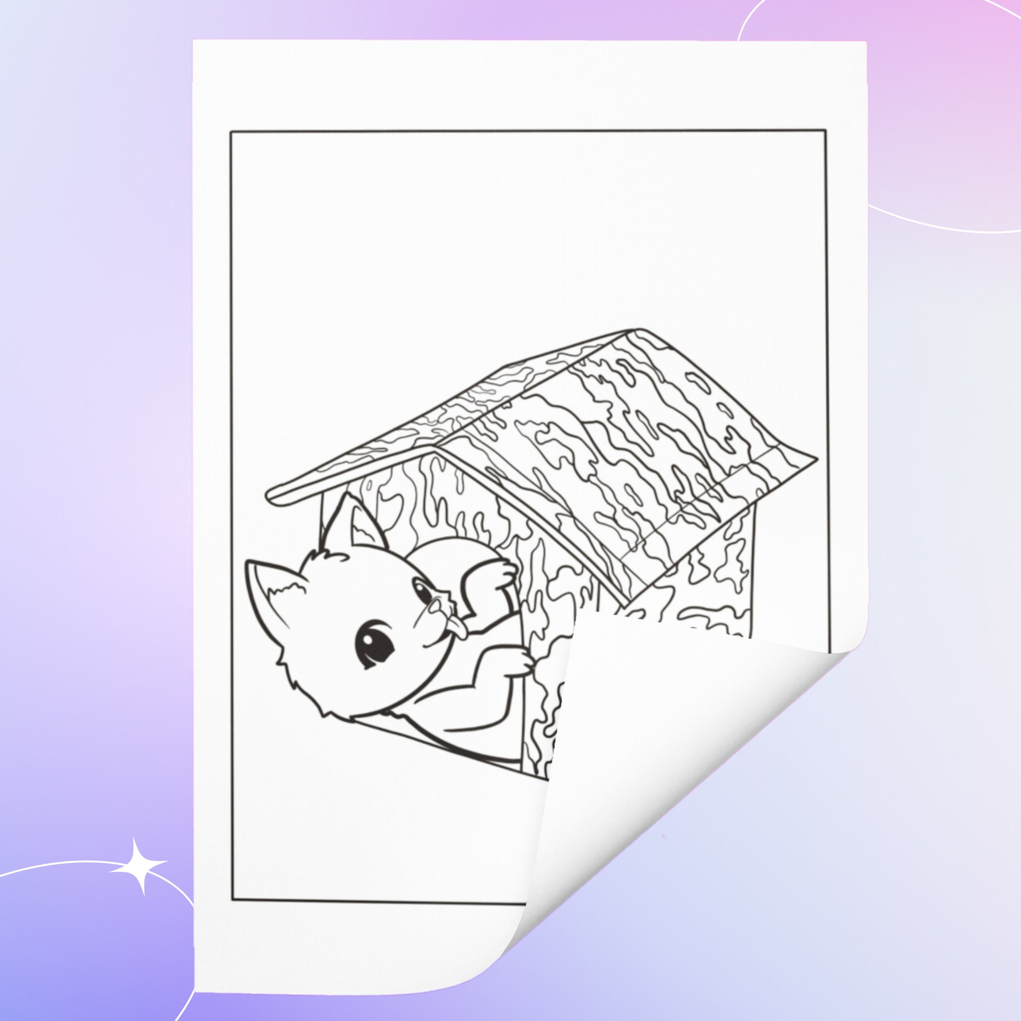Adorable Pets Coloring Book, Domestic Pets Coloring Pages, Printable ...