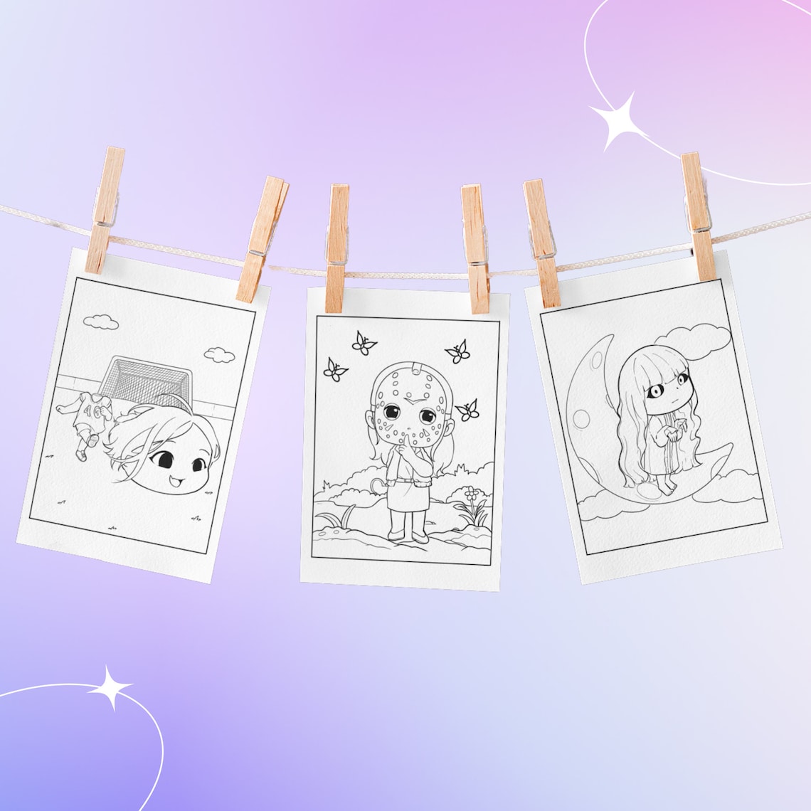 Creepy Chibi Cute Horror Coloring Book, Kawaii Horror Spooky Gothic ...