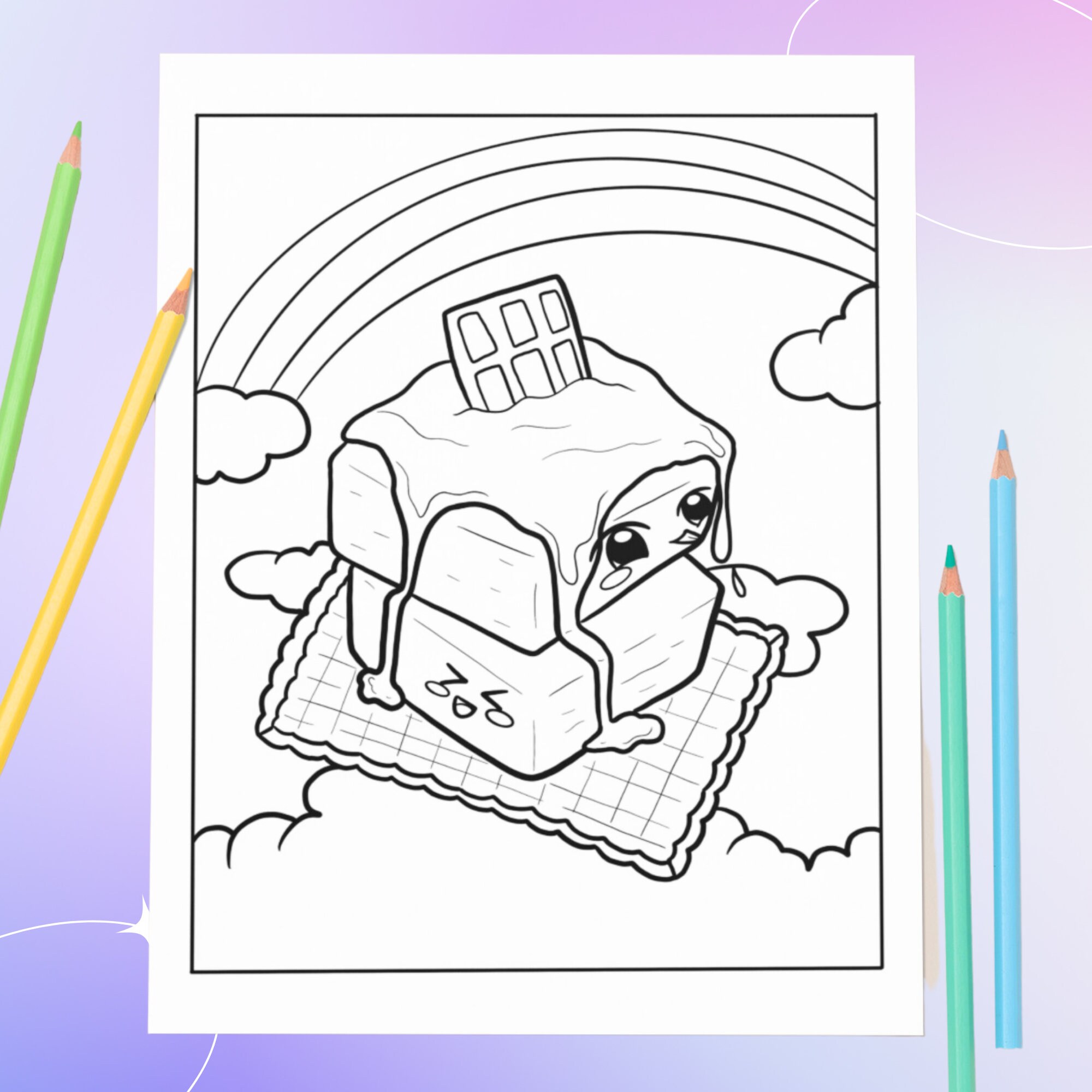 Super Sweet Kawaii Coloring Book, Sweet Treats and Cute Desserts ...