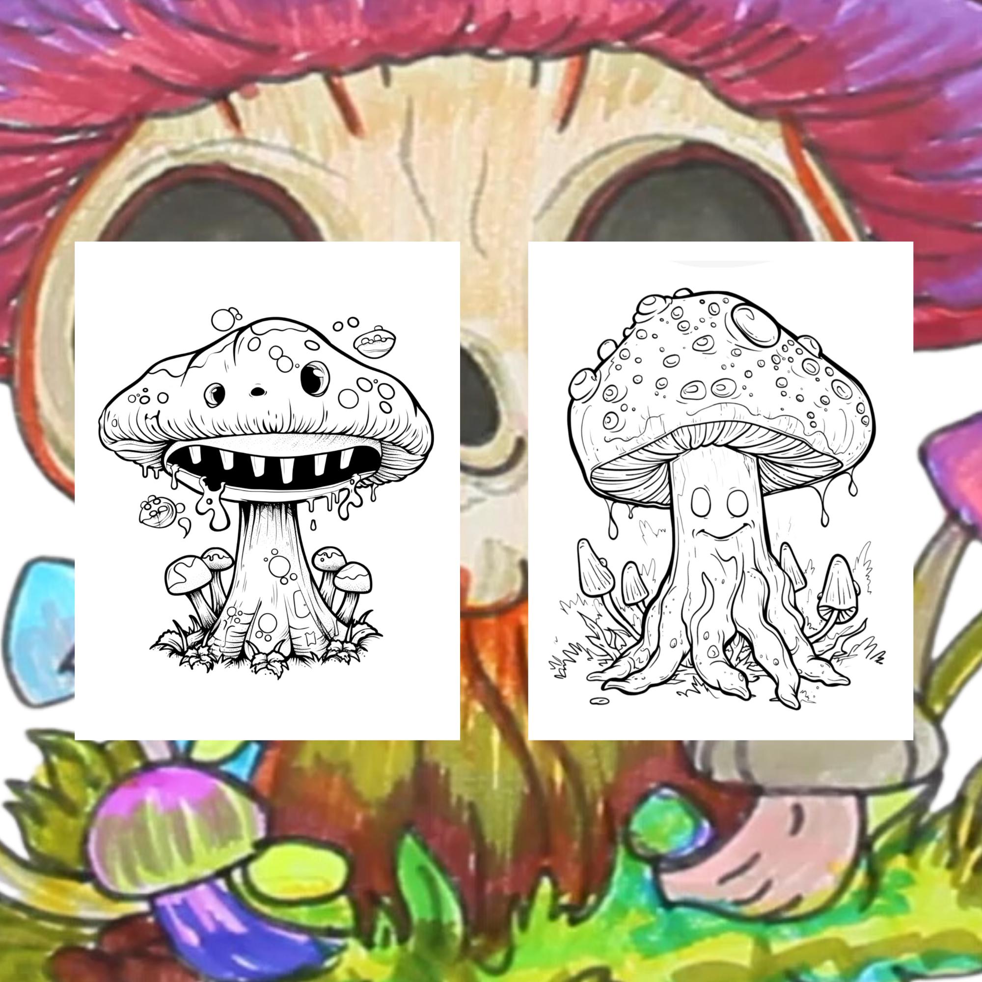 50 Mushroom Coloring Pages for Spooky Halloween Printable Coloring for ...
