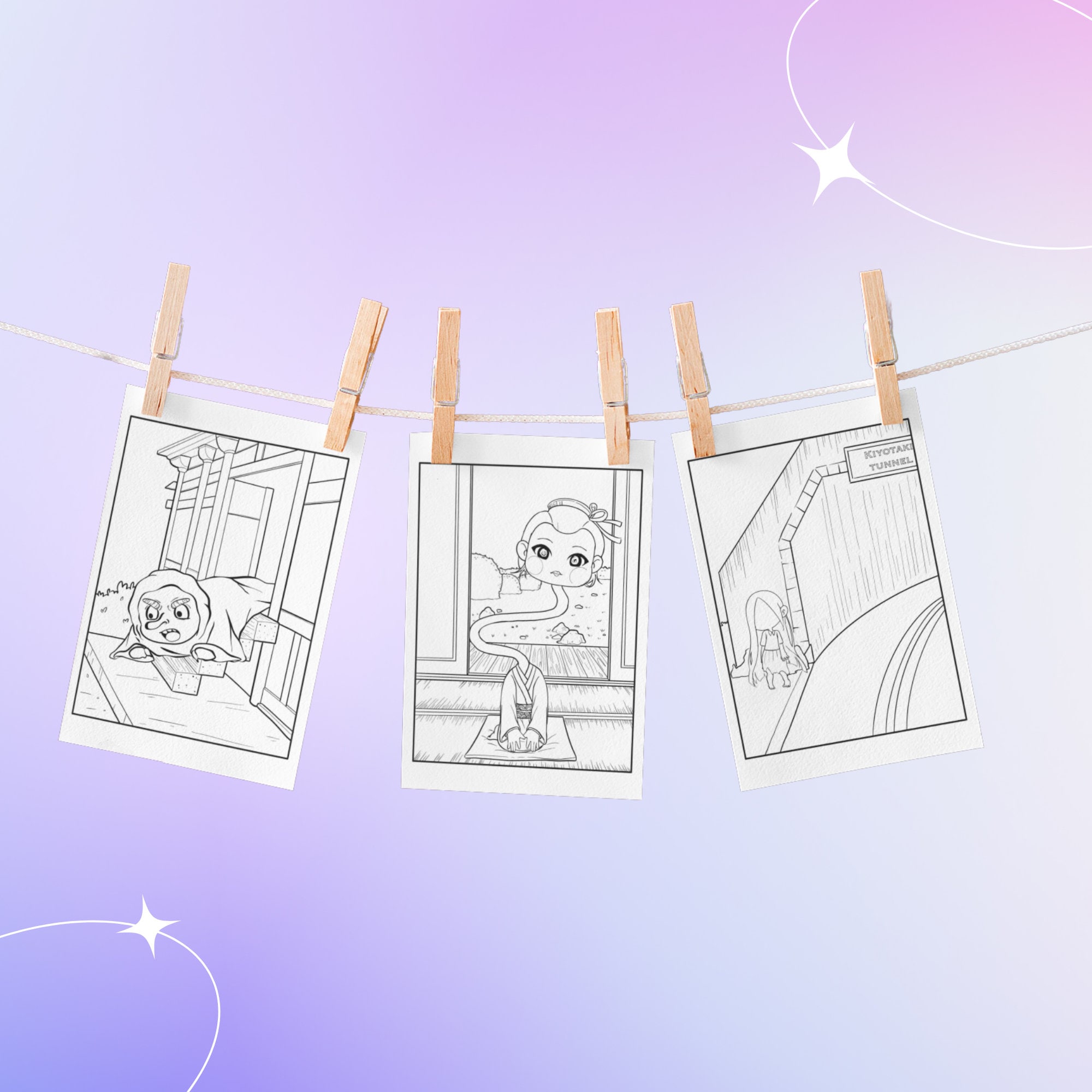 Urban Legends Coloring Book, Japanese Spooky Folklore Coloring Pages ...
