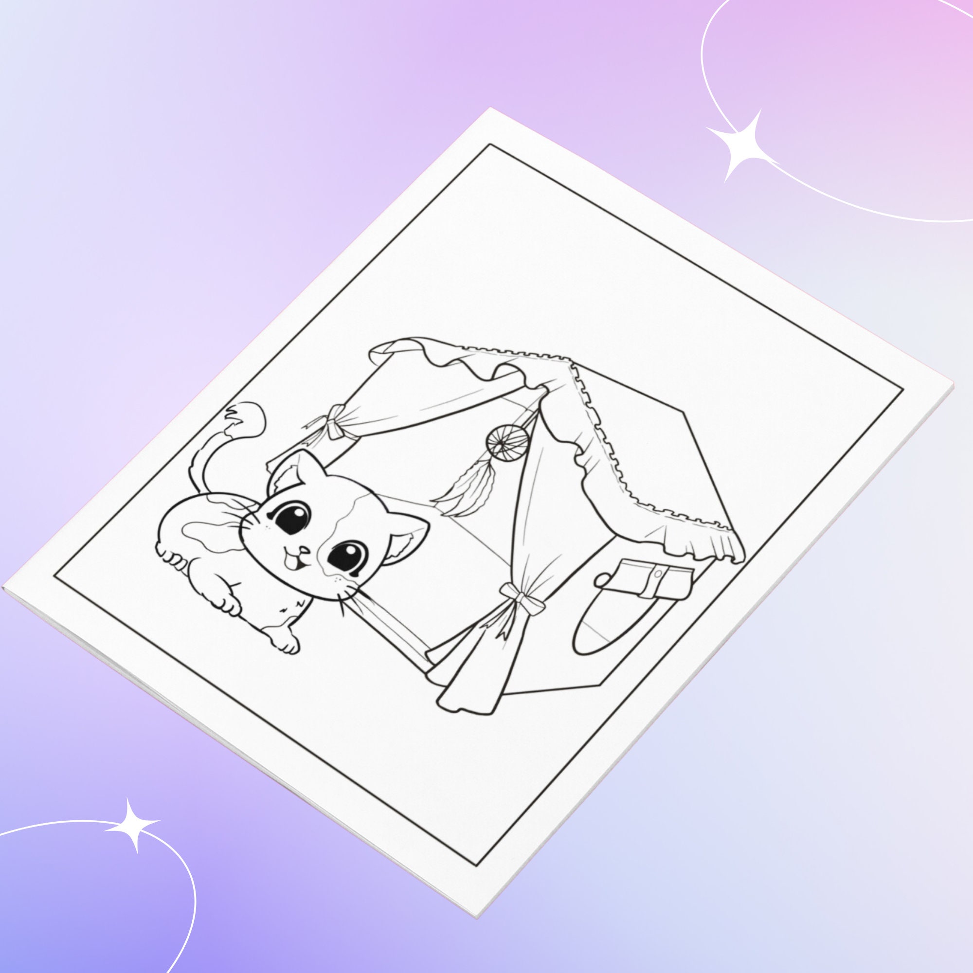 Adorable Pets Coloring Book, Domestic Pets Coloring Pages, Printable ...