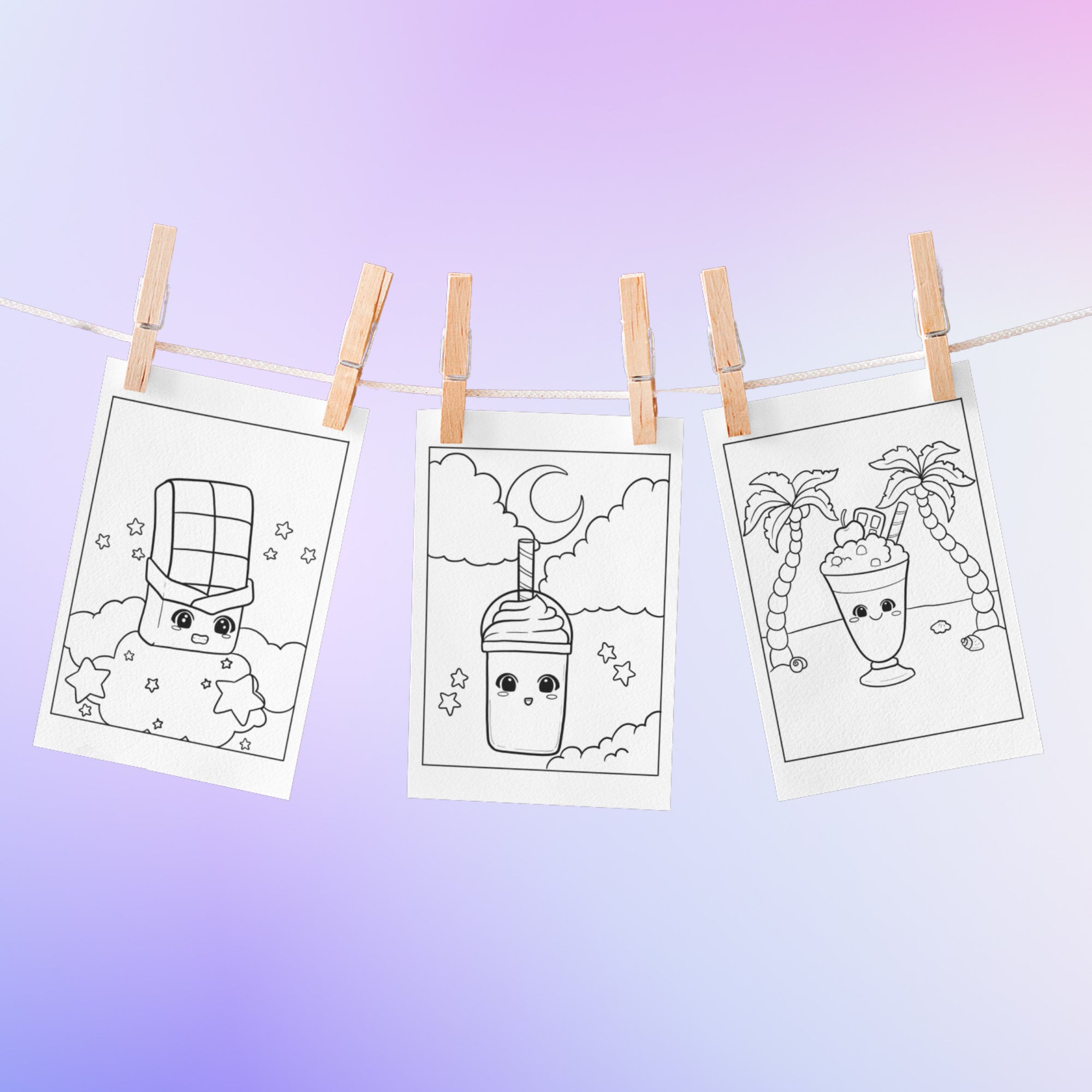 Super Sweet Kawaii Coloring Book, Sweet Treats and Cute Desserts ...