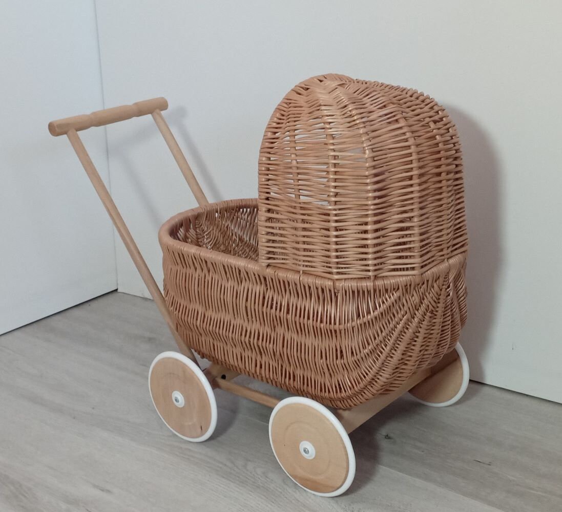 Wicker Trailer, Handcrafted Pram, Ecological Wicker Pram, Toy Trolley ...