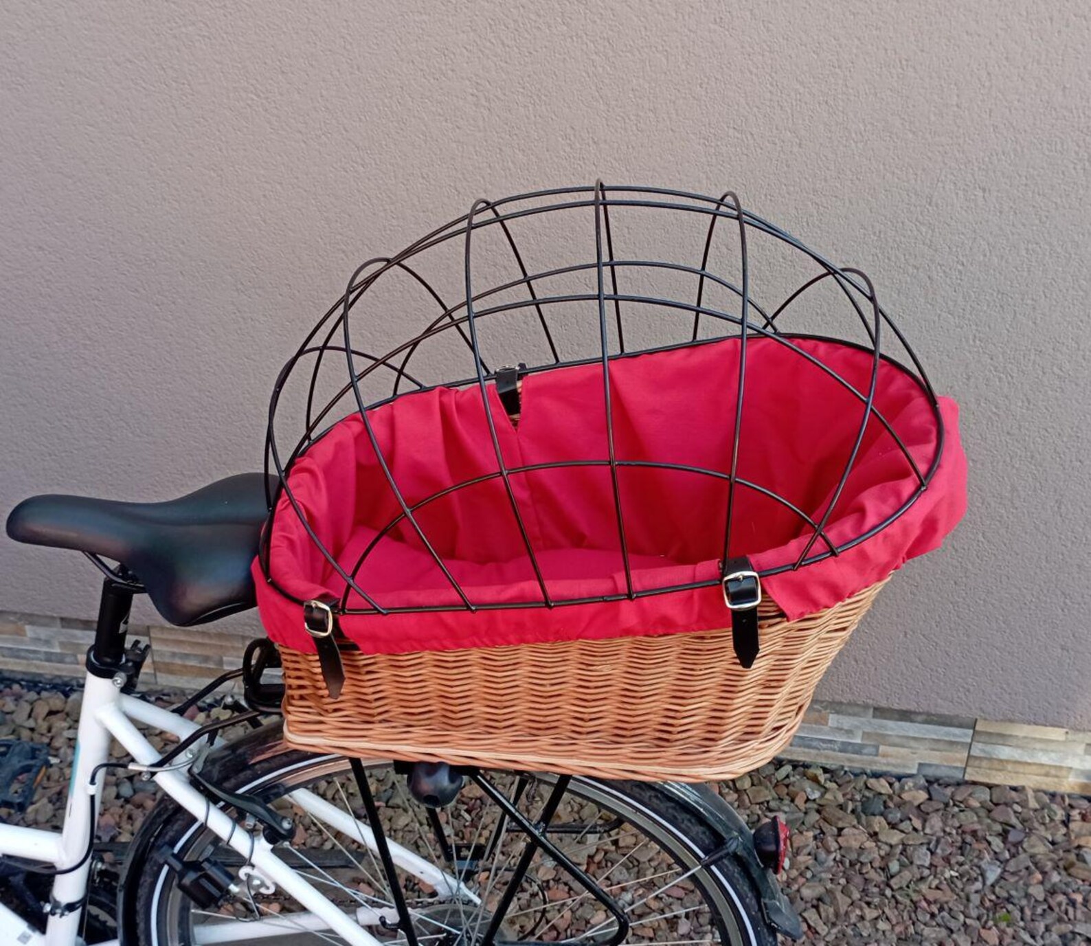 Bike Accessory, Transport Basket for Bicycle, Handmade Wicker Bicycle ...