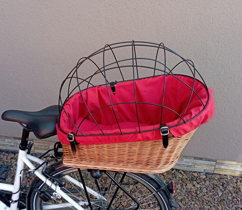 Bike Accessory, Transport Basket for Bicycle, Handmade Wicker Bicycle ...