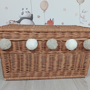 Toddler Bedroom Eko Decor, Wicker Chest in Natural Color With Soft ...