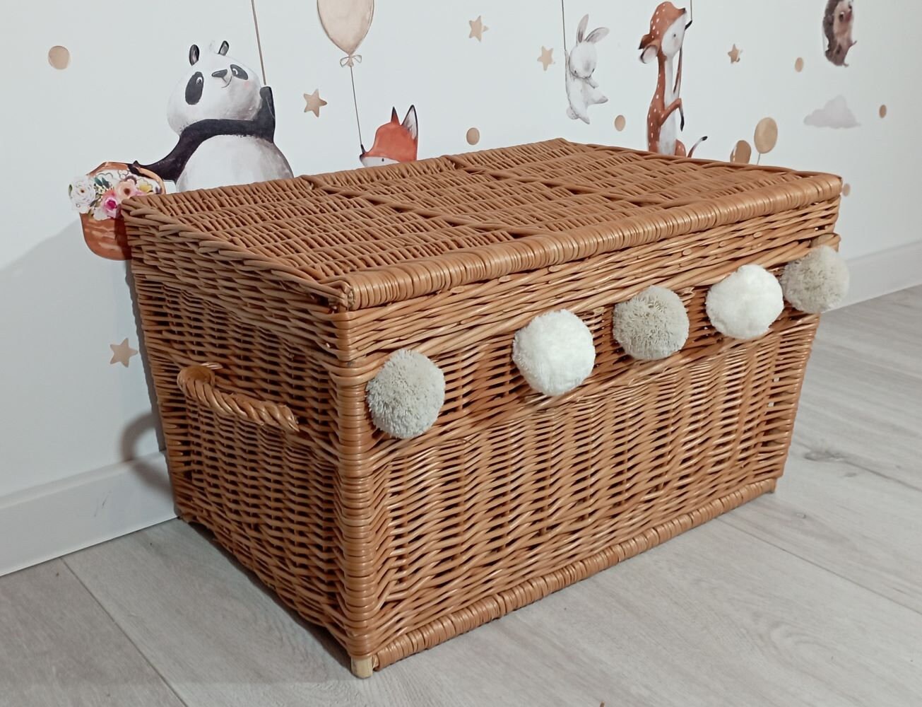 Toddler Bedroom Eko Decor, Wicker Chest in Natural Color With Soft ...
