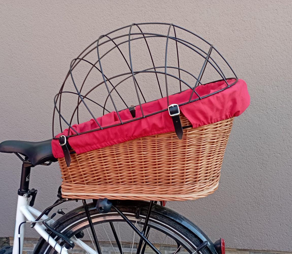 Bike Accessory, Transport Basket for Bicycle, Handmade Wicker Bicycle ...