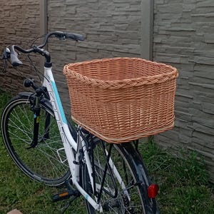 Rear Bicycle Basket Large Dogs, Handmade Wicker Bicycle Basket for a ...